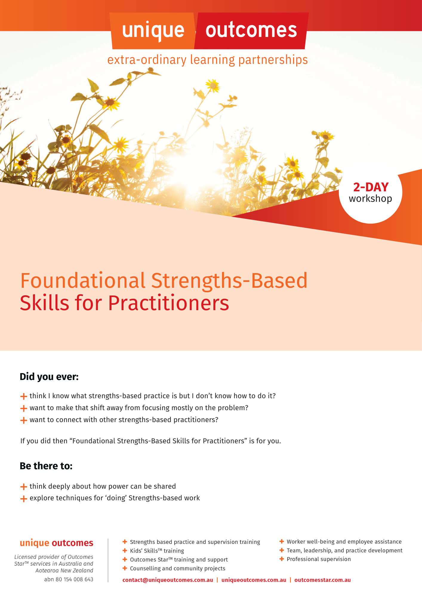 Foundational Strengths-Based Skills for Practitioners - Unique Outcomes