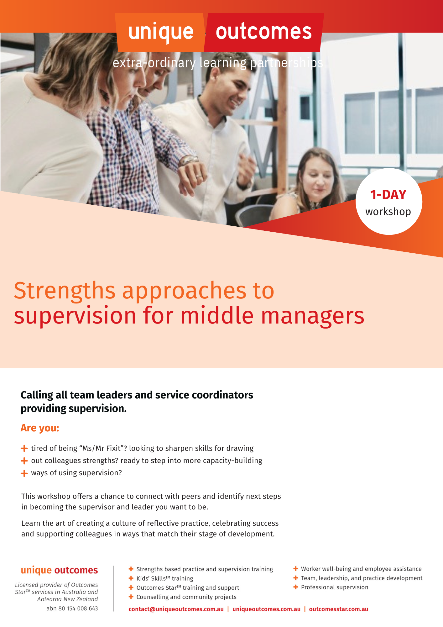 Strengths approaches to supervision for middle managers - Unique Outcomes
